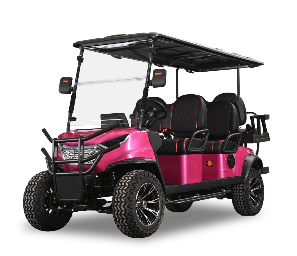 Pink 4+2 Blade Golf Cart | BAK EV